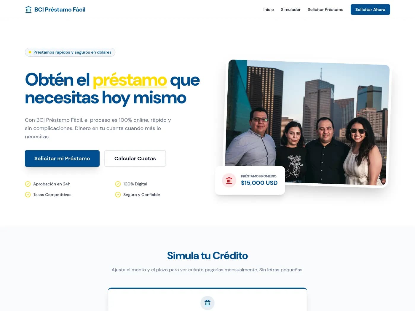 BCI Préstamo Fácil
