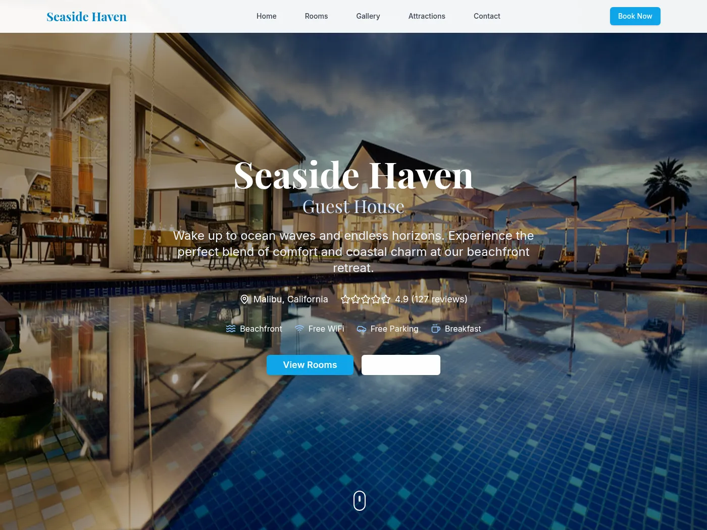 Beach Guest House Booking Website