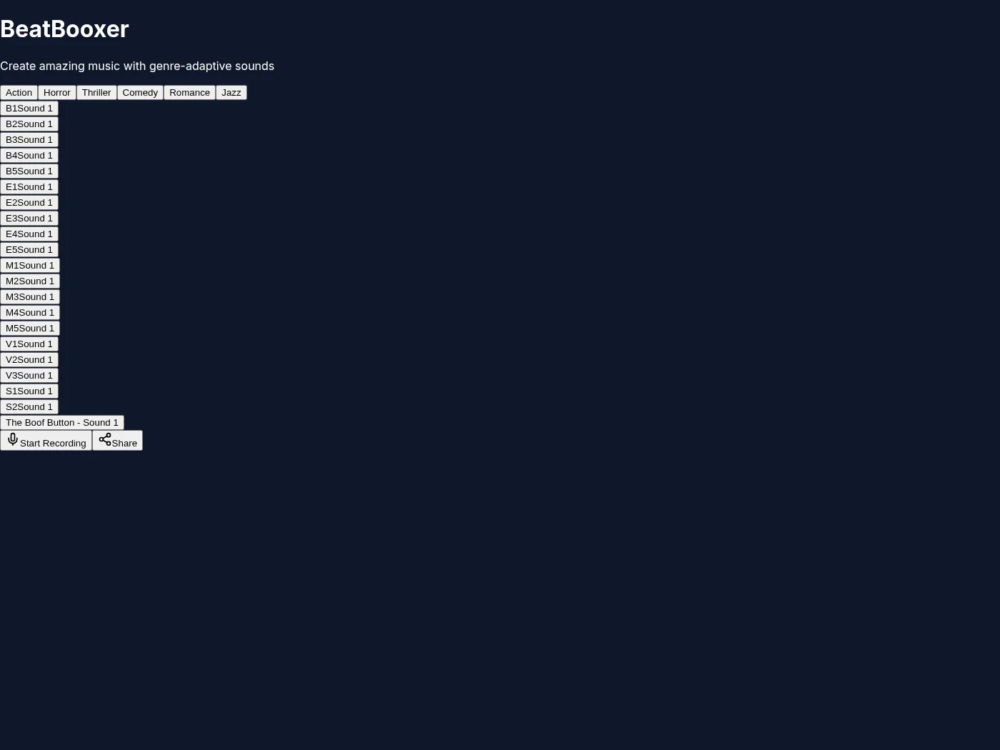 BeatBooxer: Fun Genre-Based Music Creation App