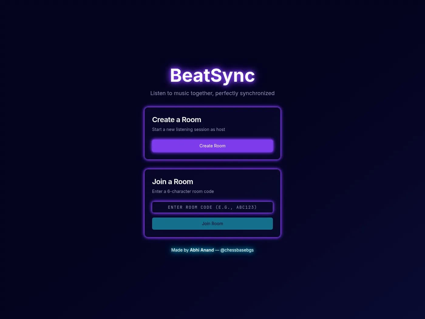 BeatSync - Real-Time Synchronized YouTube Music Player