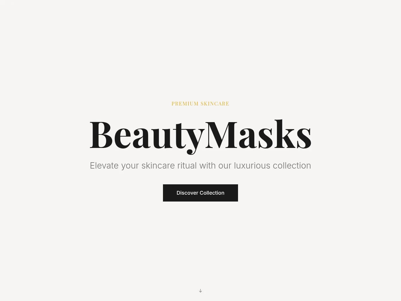 BeautyMasks Luxury Animations Website