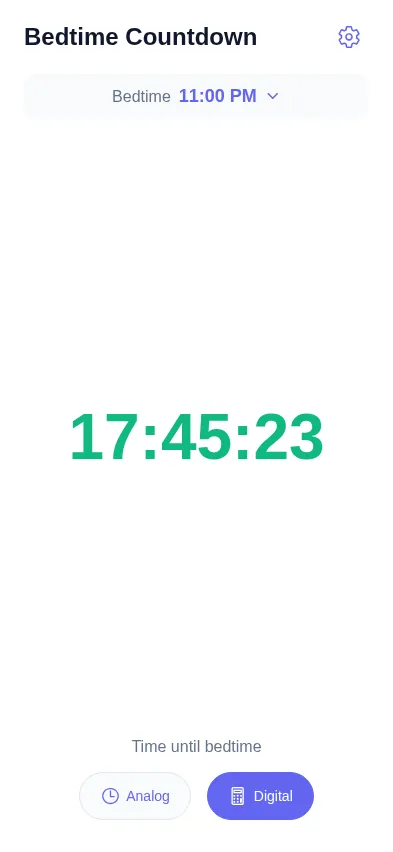 Bedtime Countdown: Android App for Healthy Sleep Schedules