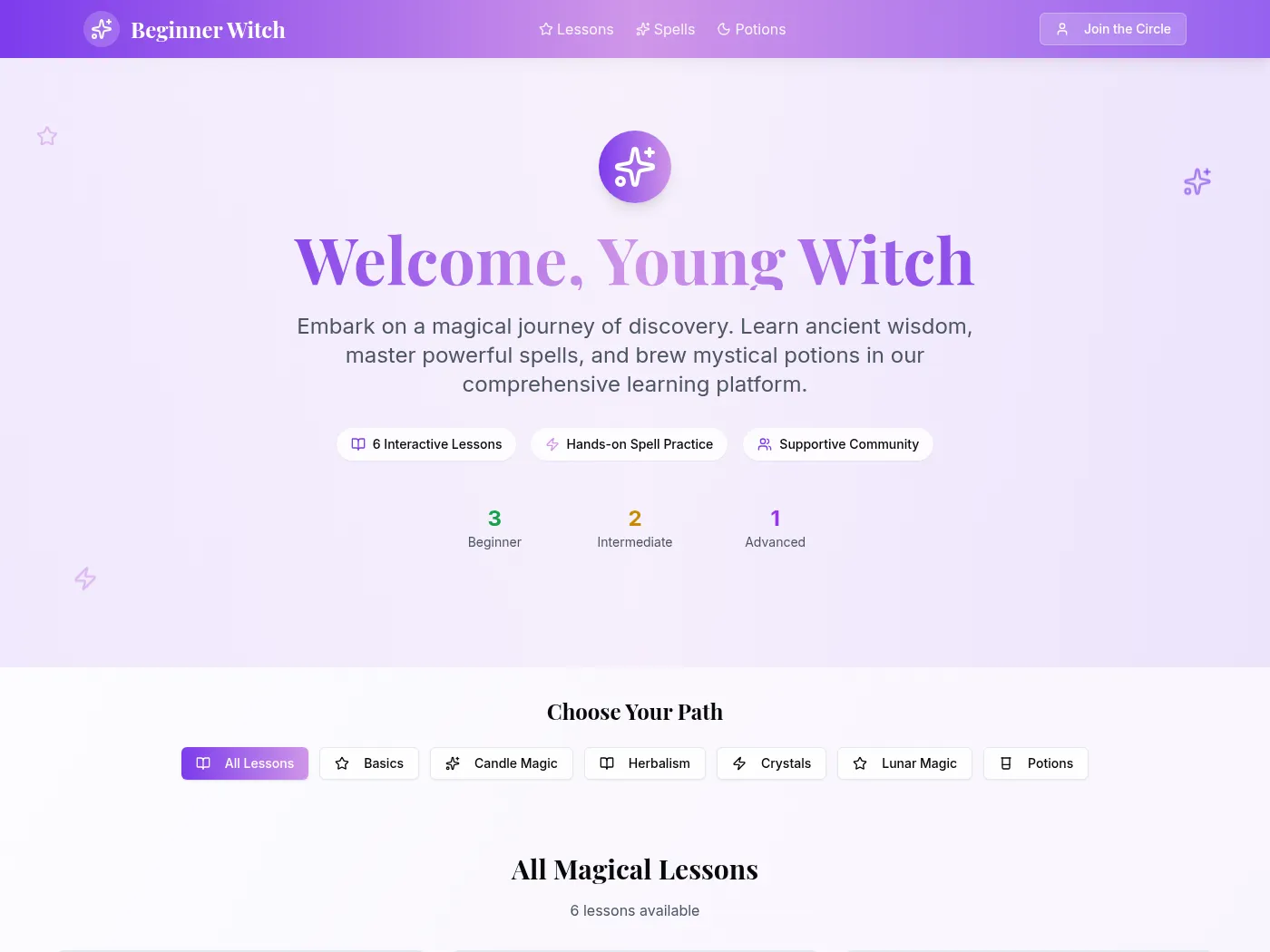 Beginner Witch: A Magical Learning Platform