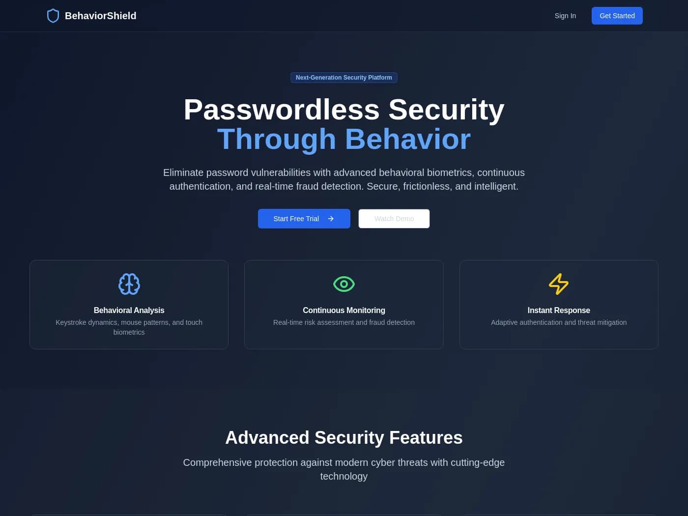 BehaviorShield: Advanced Behavioral Biometrics Banking Security Platform