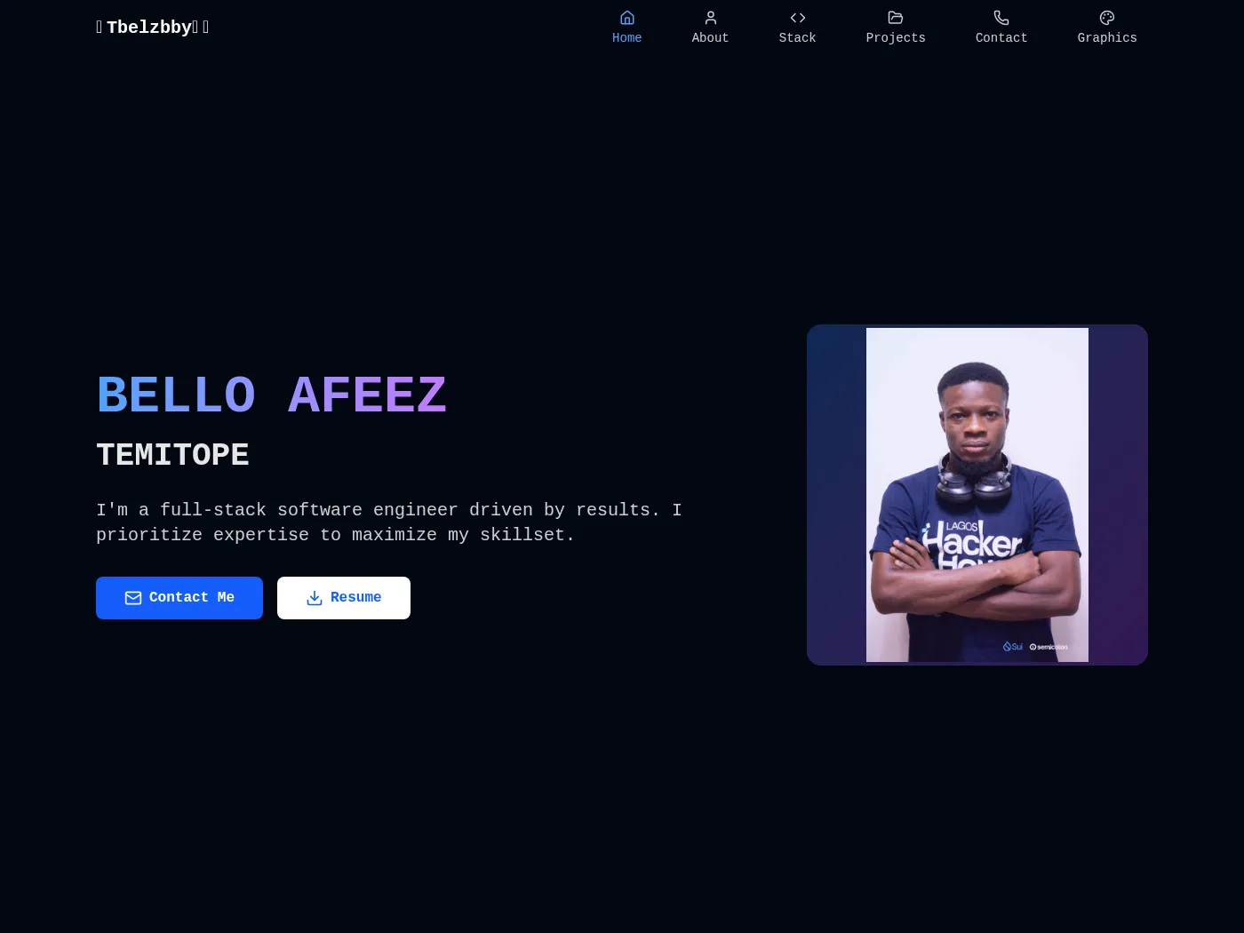 Bello Afeez Temitope Portfolio