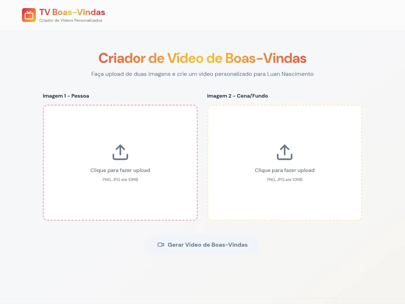 Bem-vindo Luan Nascimento: Vídeo Saudação em Programa de TV