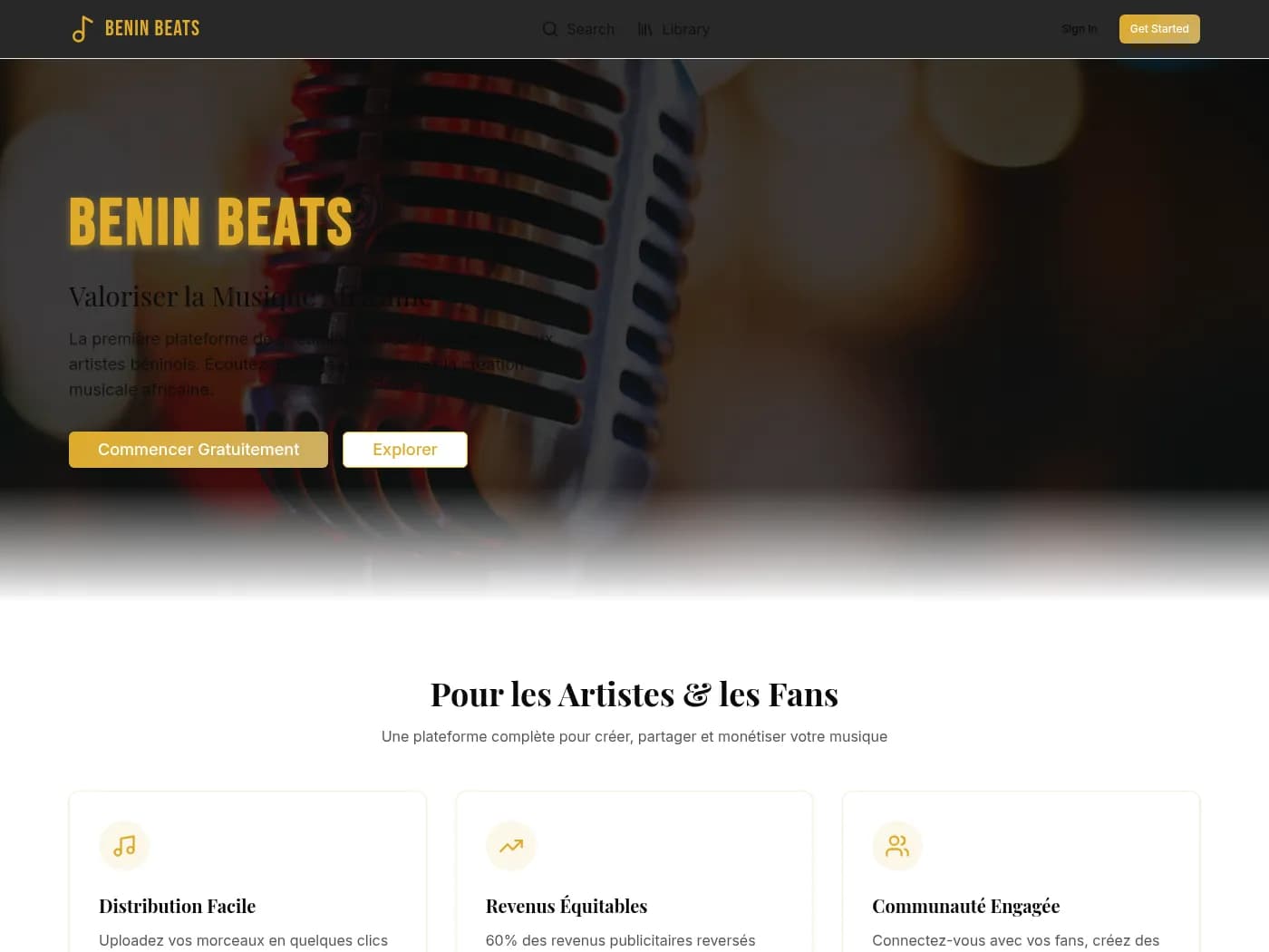Benin Beats – African Music Streaming & Distribution Platform