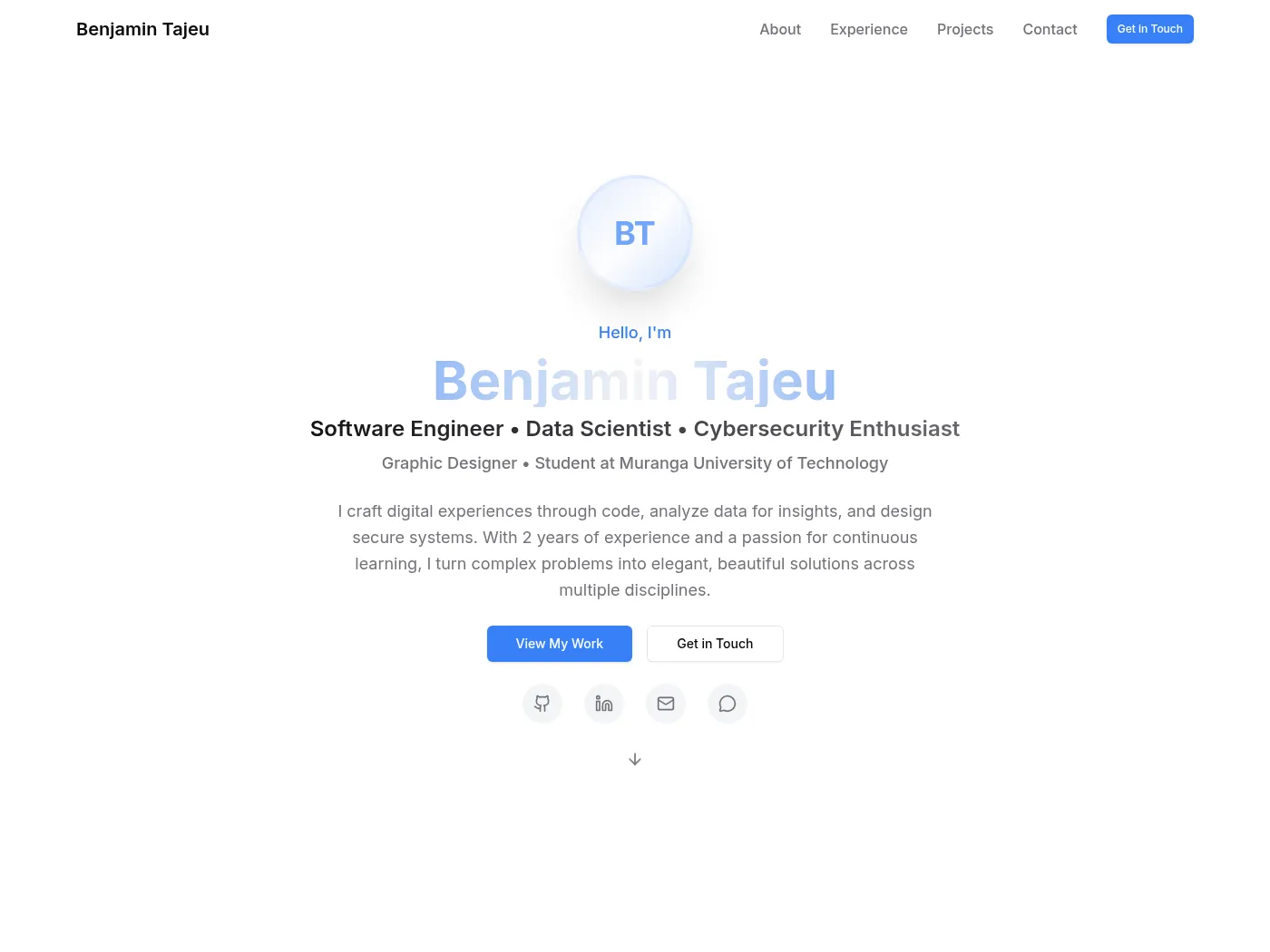 Benjamin Tajeu Portfolio Website