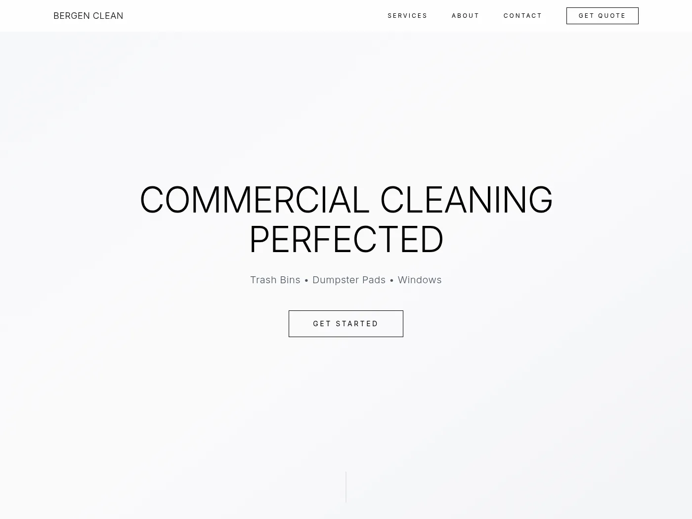 Bergen County Minimalist Commercial Cleaning Website