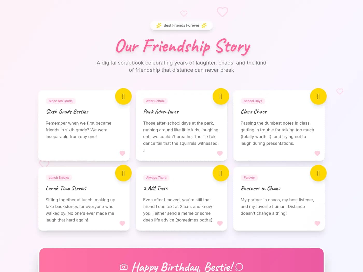 Best Friends Memory Scrapbook