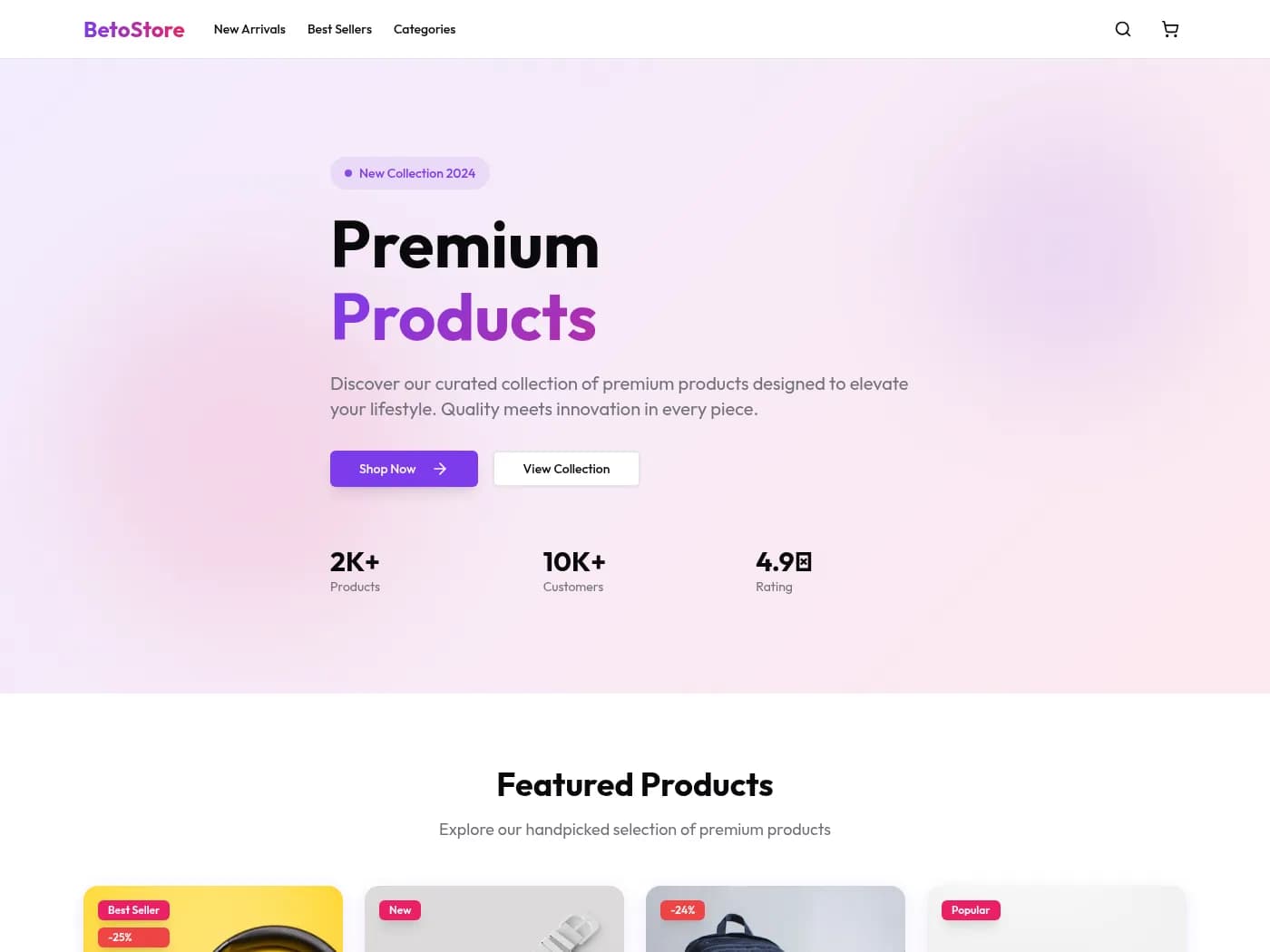 BetoGrid E-Commerce Storefront