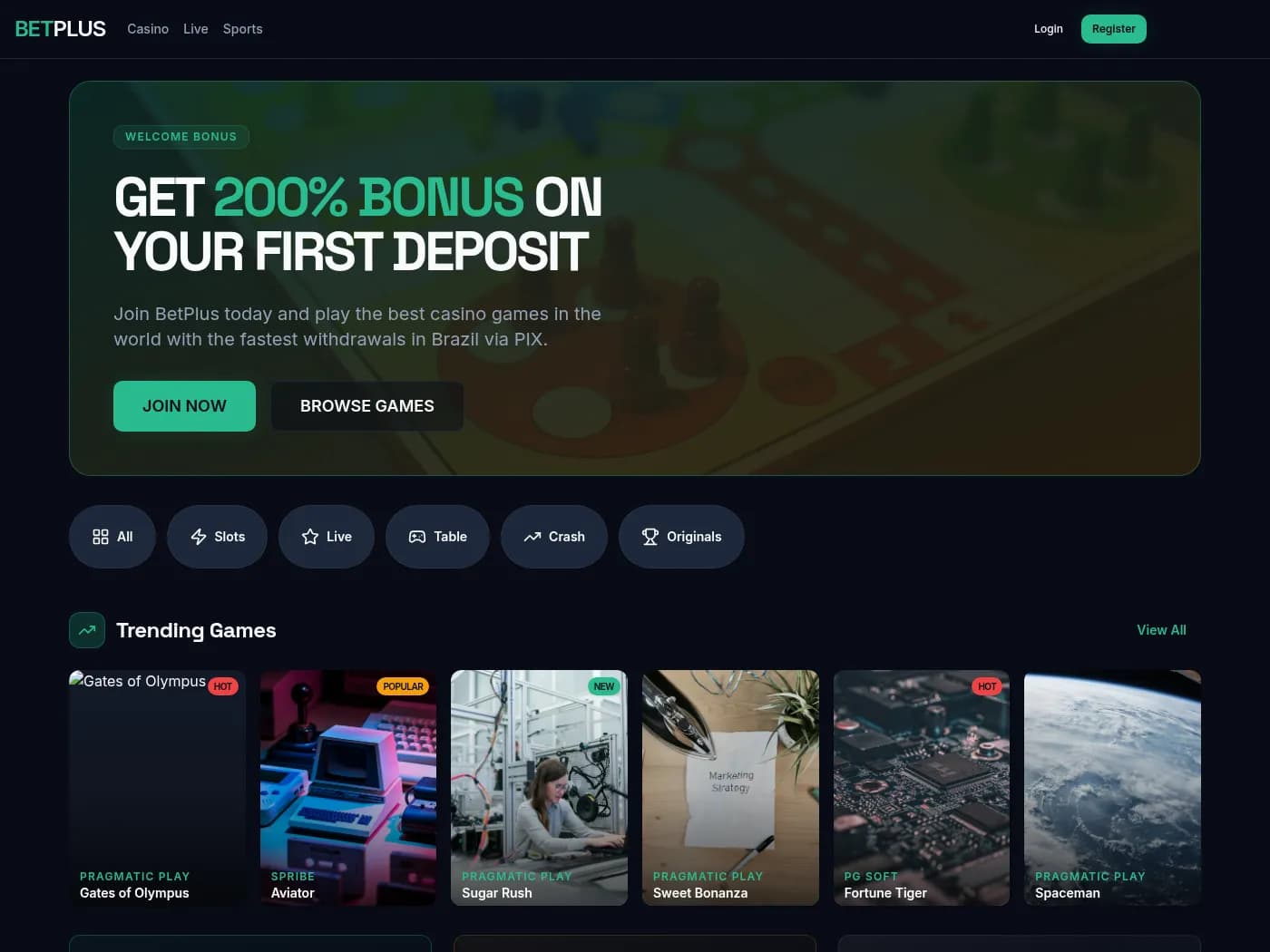 BetPlus Casino Hub
