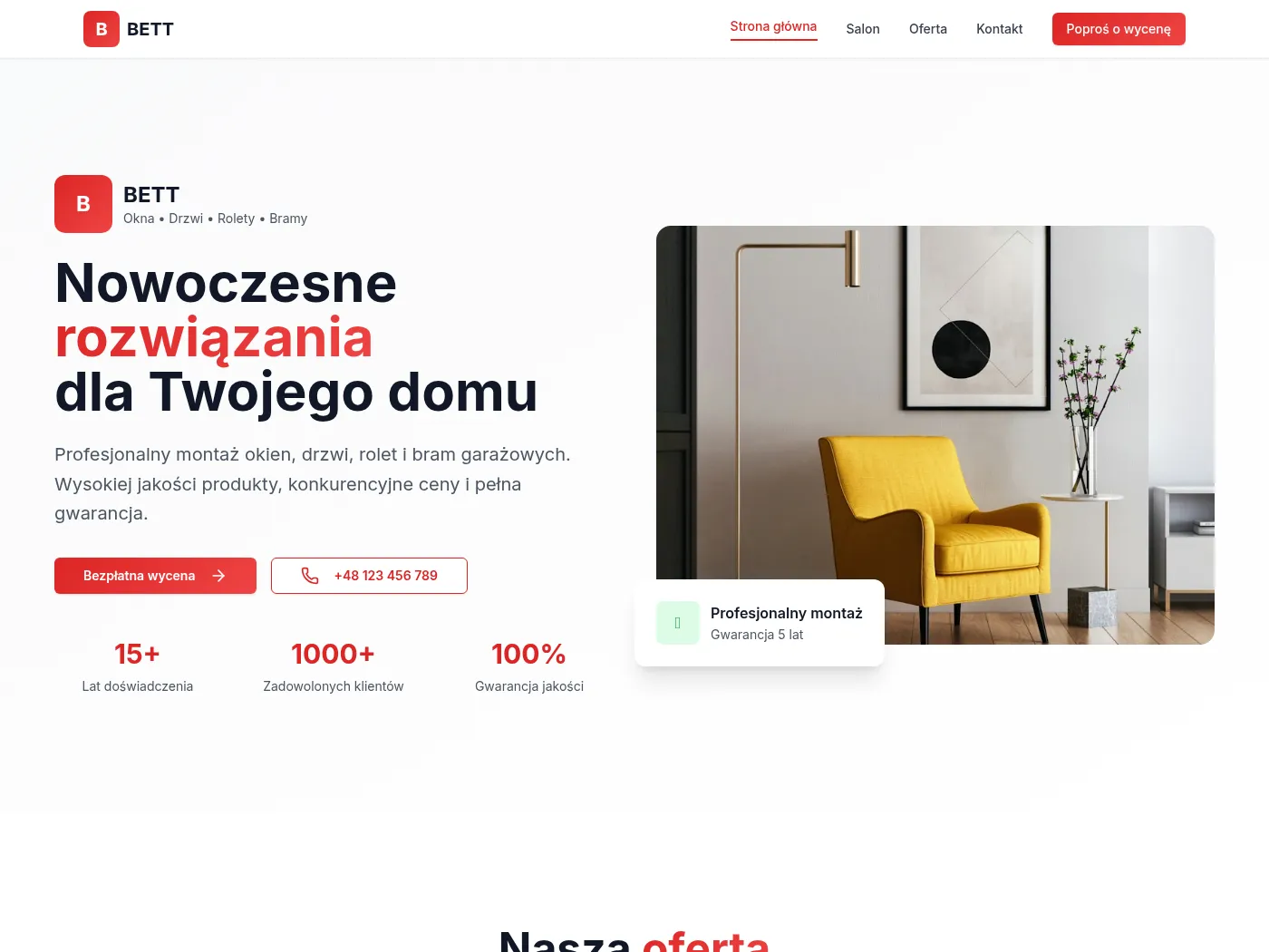 BETT – Nowoczesna wizytówka online firmy BETT