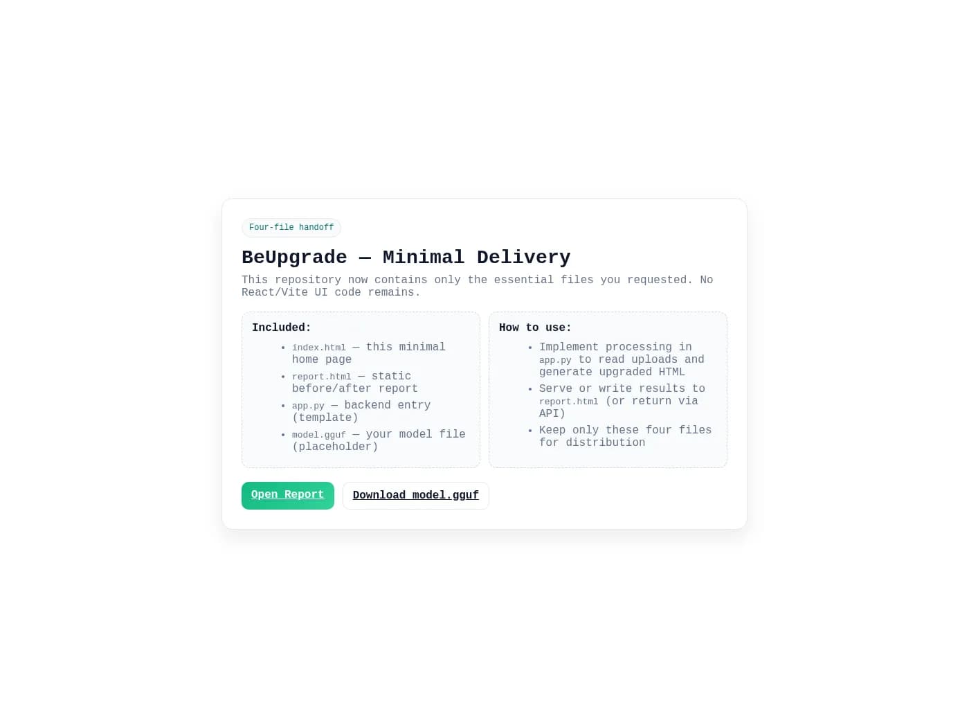 BeUpgrade: AI-Powered Web Upgrade Platform