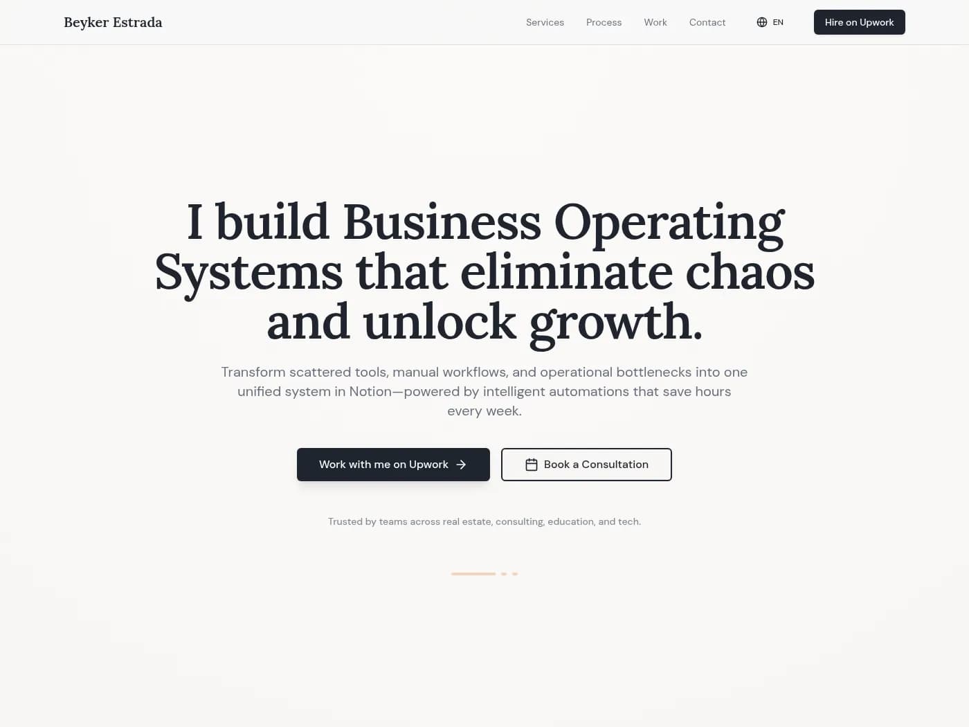 Beyker Estrada Personal Brand Funnel Redesign