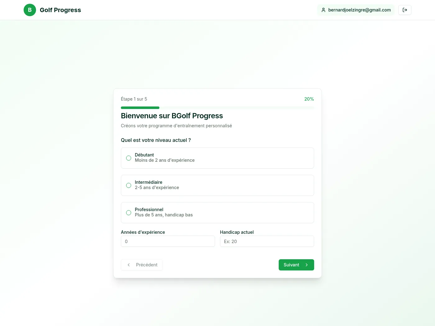 BGolf Progress – Intelligent Golf Training Coach (Mobile & Web App)