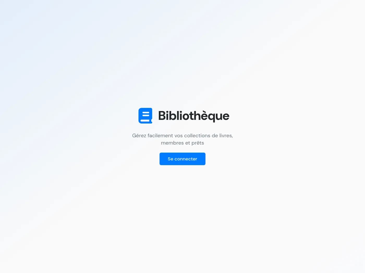 Bibliothèque Web Manager