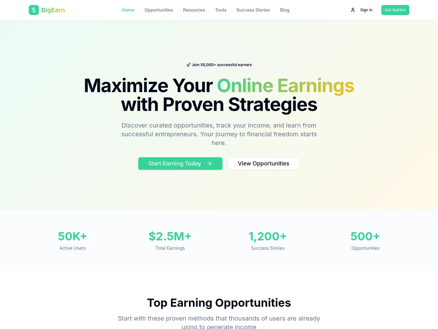 Big Earning Website