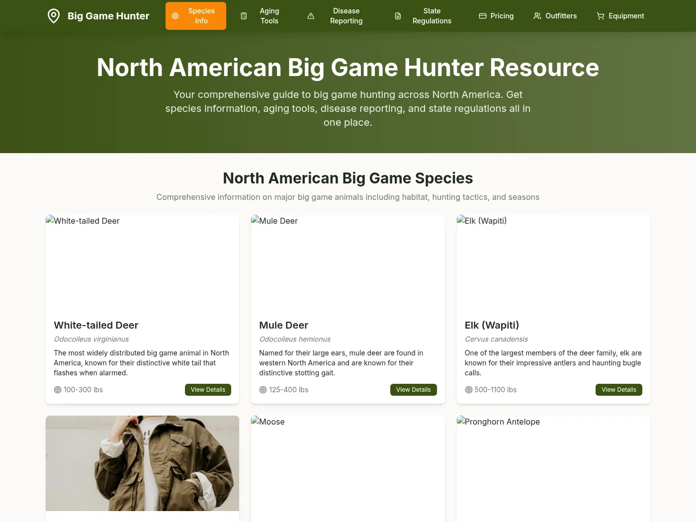 North American Big Game Hunter Resource App