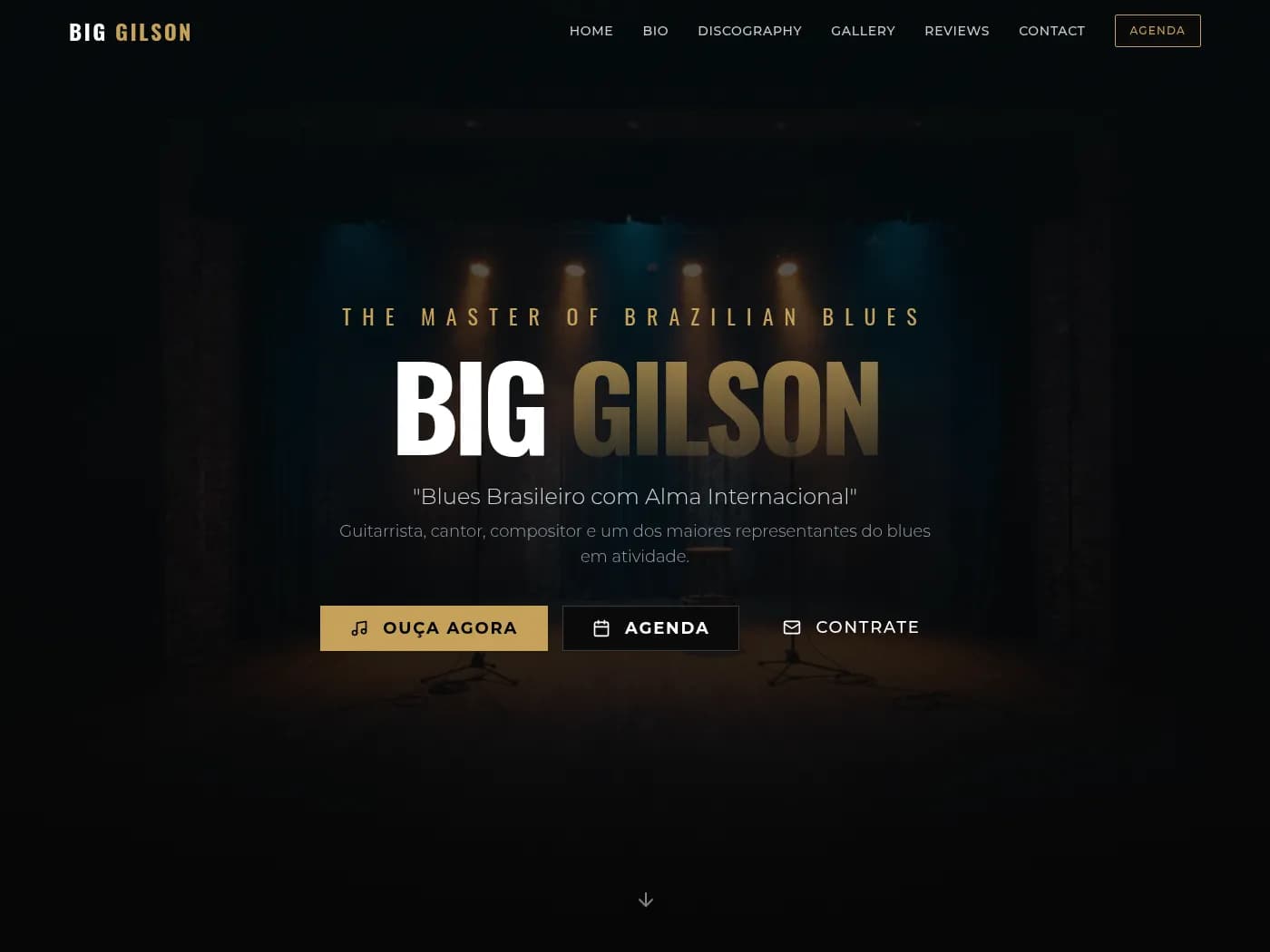 Big Gilson – Modern Blues Artist Visual Web Experience