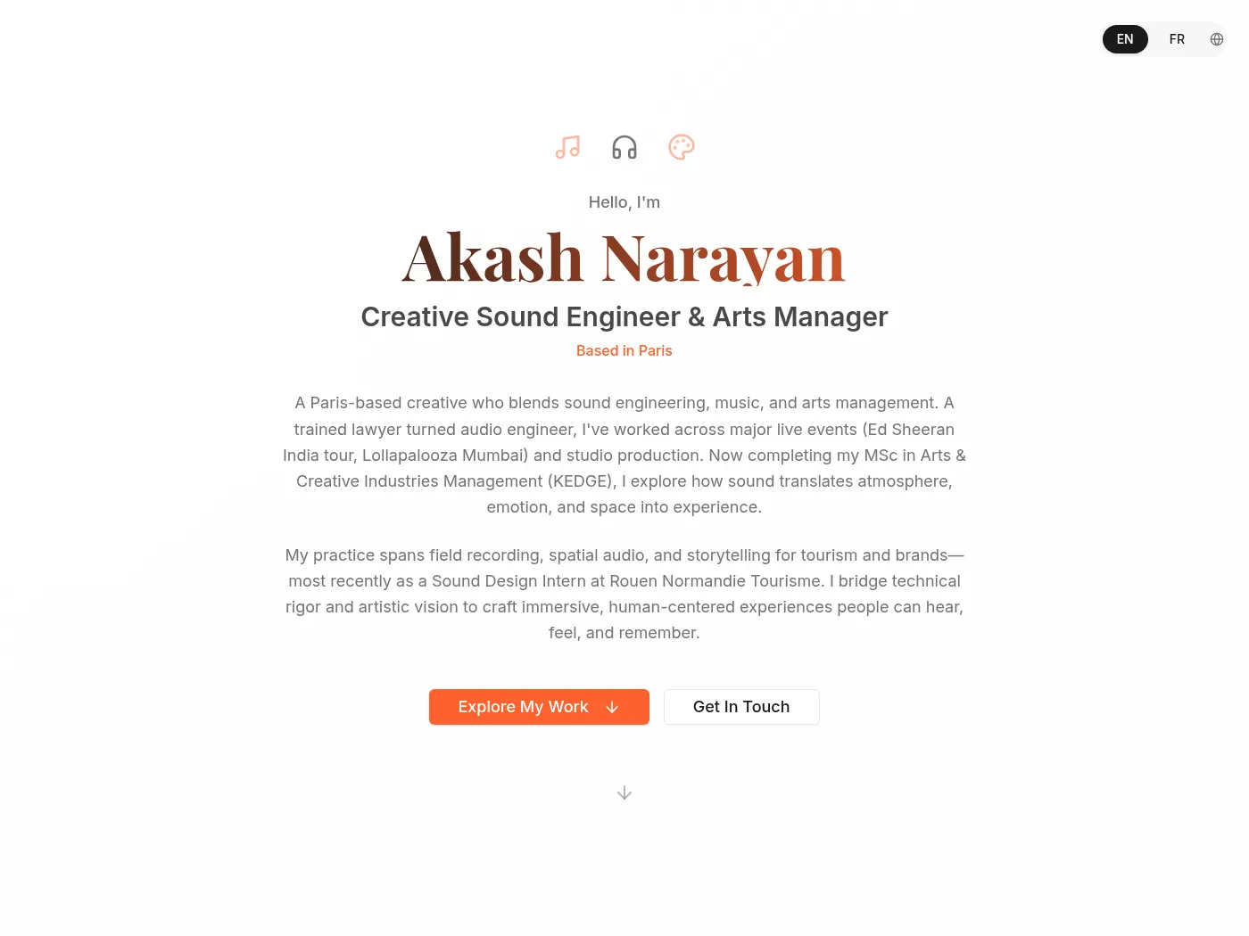 Bilingual Creative Professional Portfolio Website