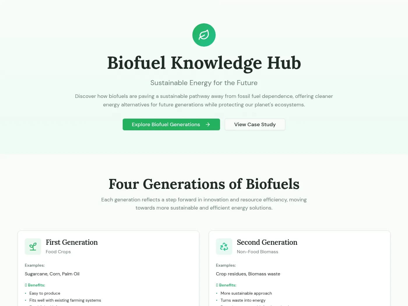 Biofuel Knowledge Hub – Sustainable Energy for the Future
