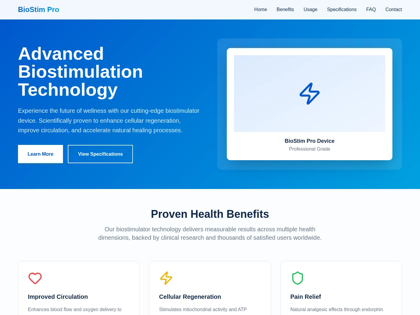 Biostimulator Info Webpage