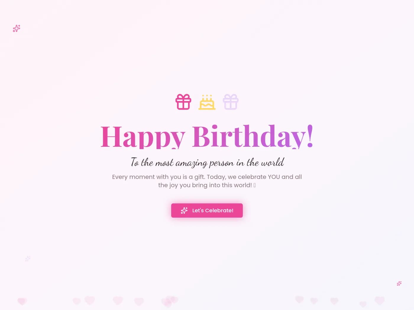 Animated Birthday Web App for Girlfriend