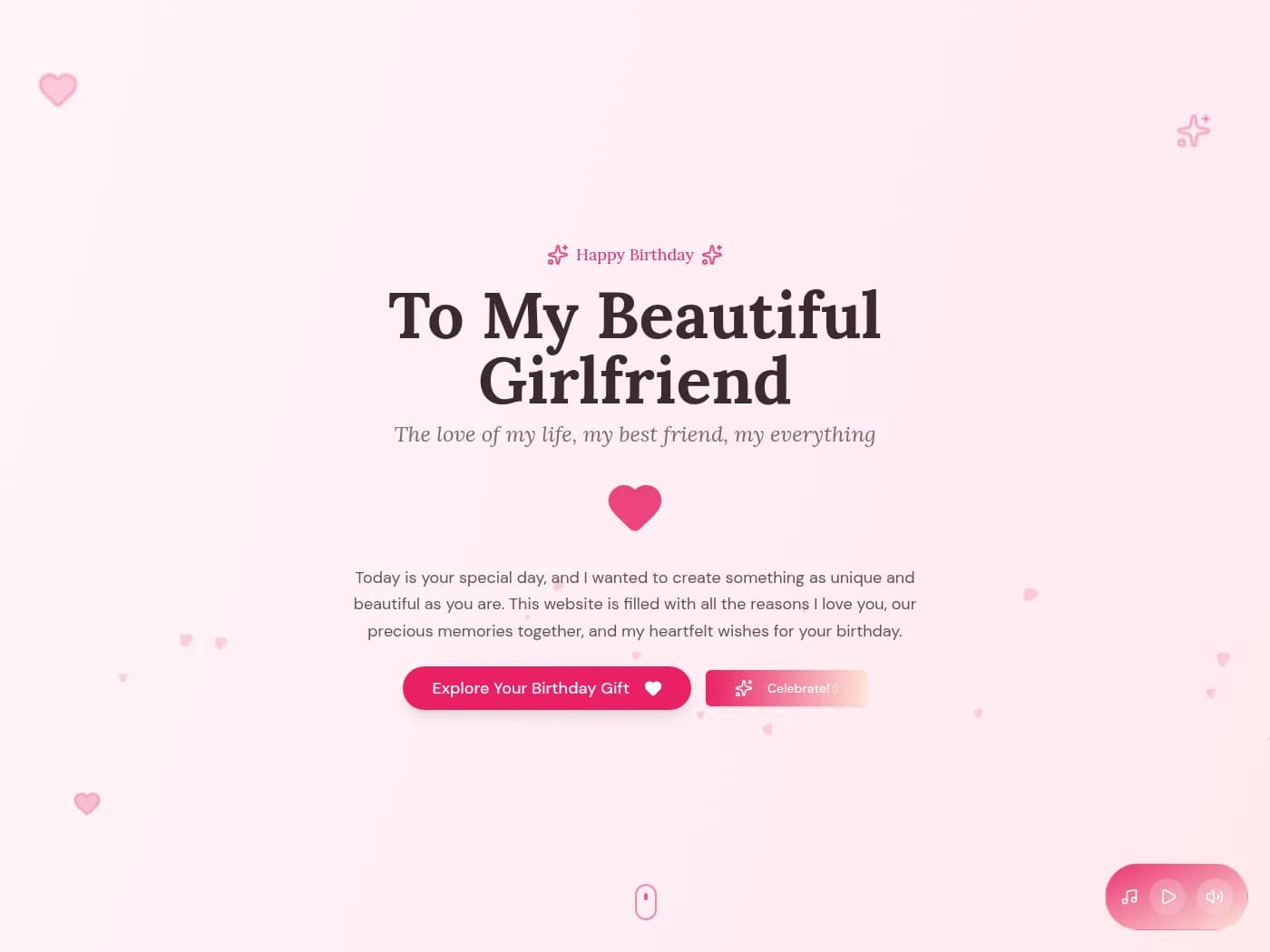 Personalized Birthday Website for My Girlfriend