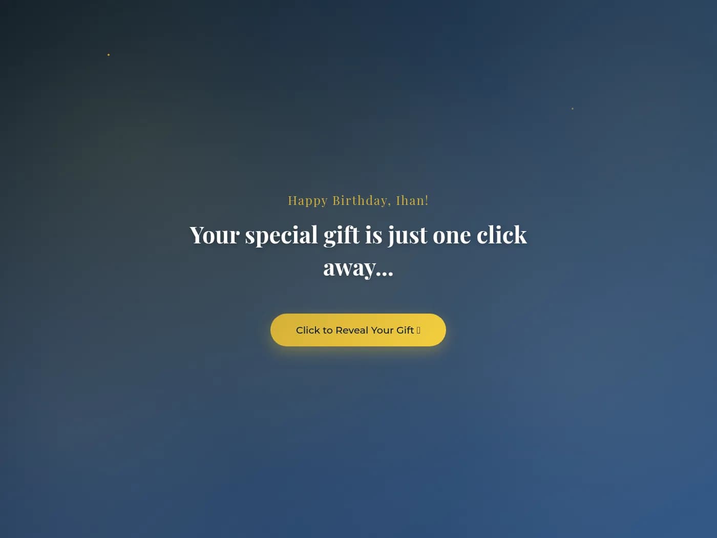 Elegant Birthday Wish Site for Ihan