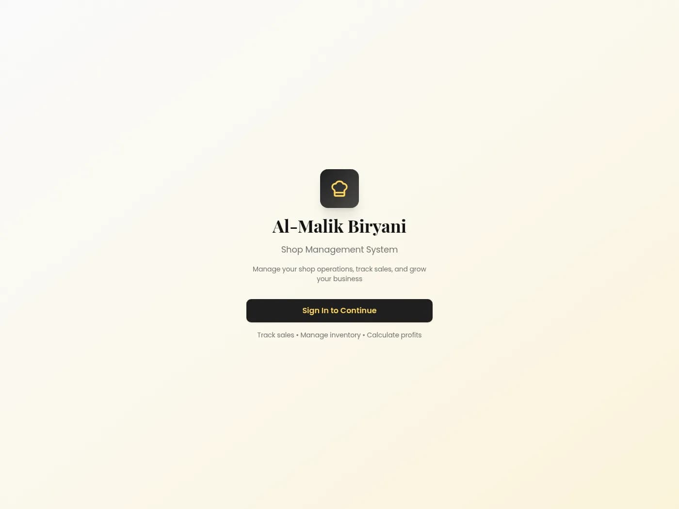 Biryani Shop Management Suite