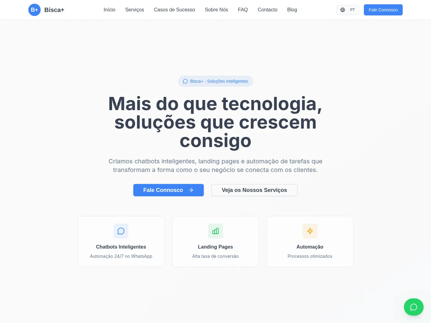 Bisca+ Corporate Multilingual Website