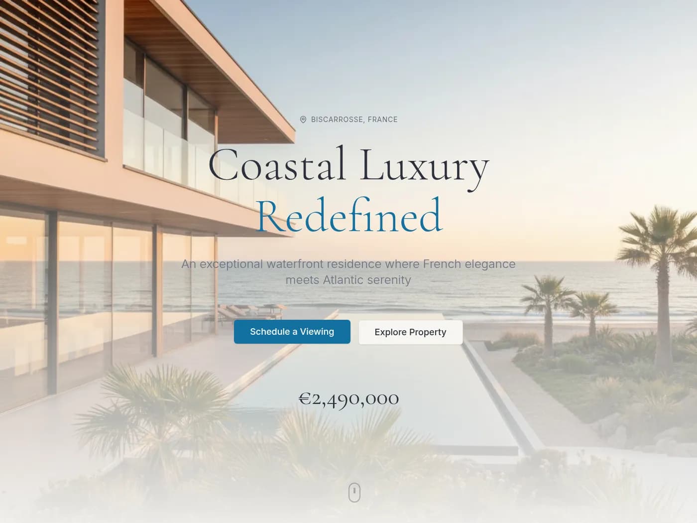 Biscarrosse Dream Home Landing Page