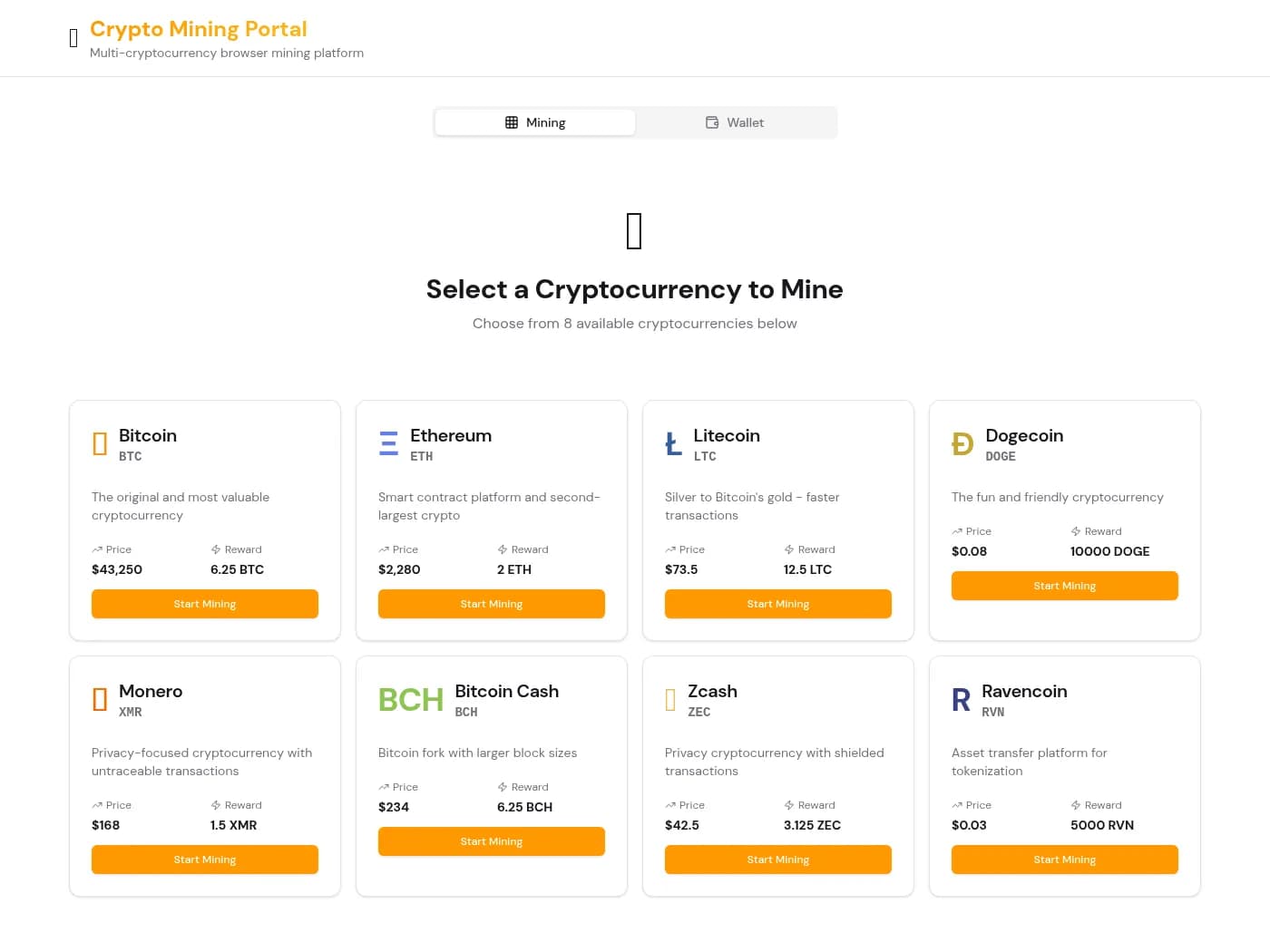 Bitcoin Mining Portal