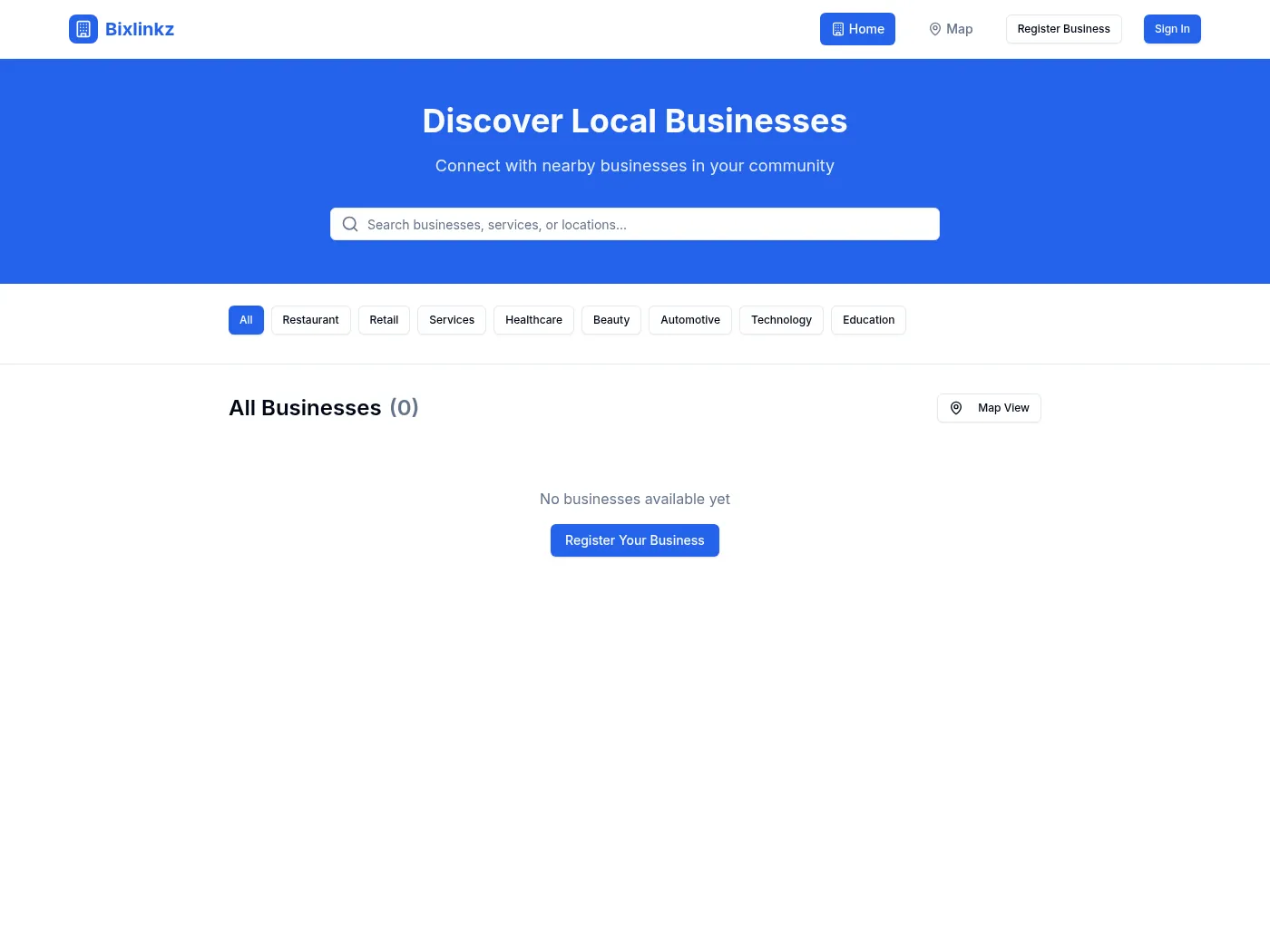 Bixlinkz: Connect Customers to Nearby Businesses