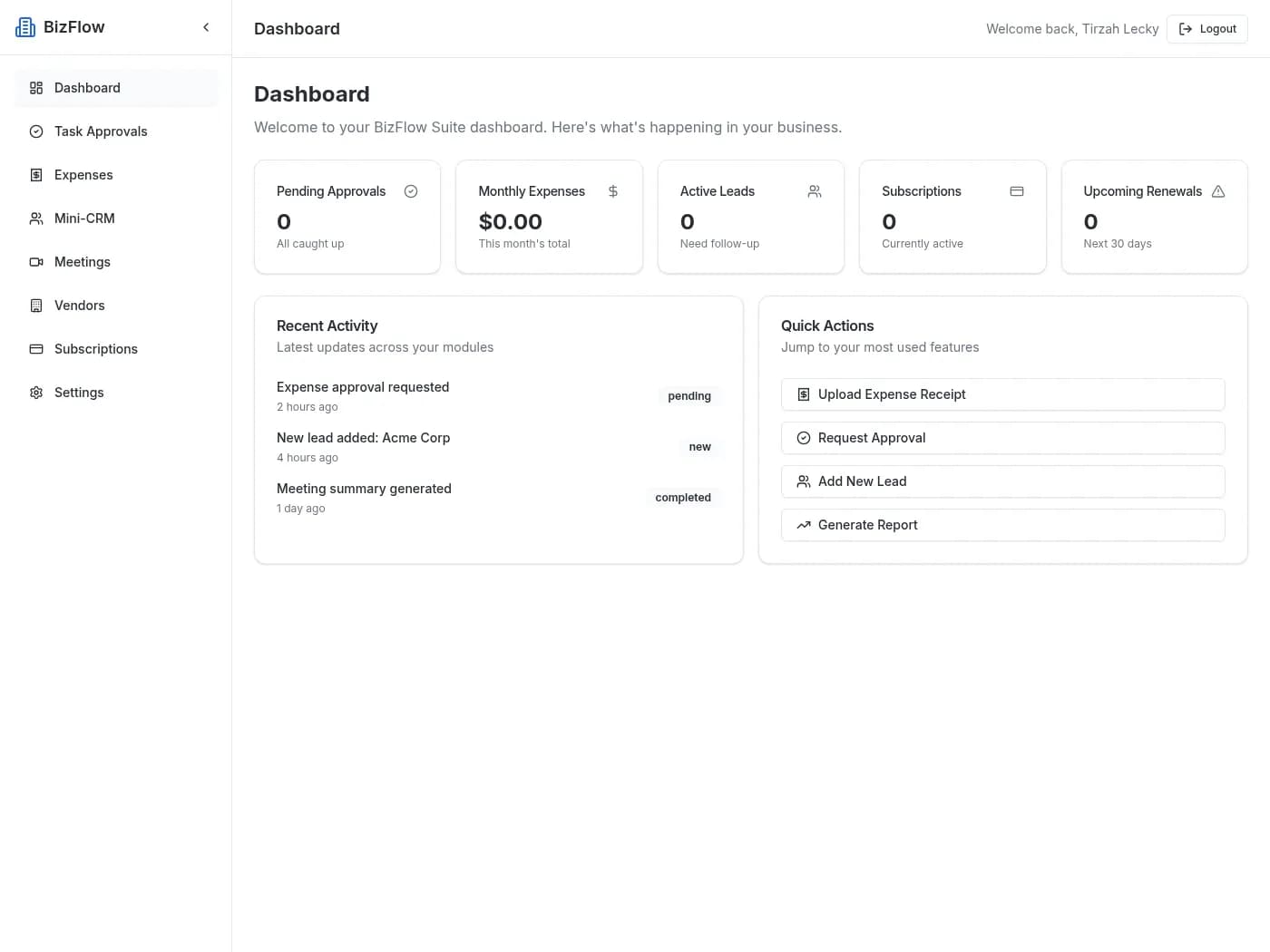 BizFlow Suite: Smart Operations, HR, and Finance Toolkit for SMBs