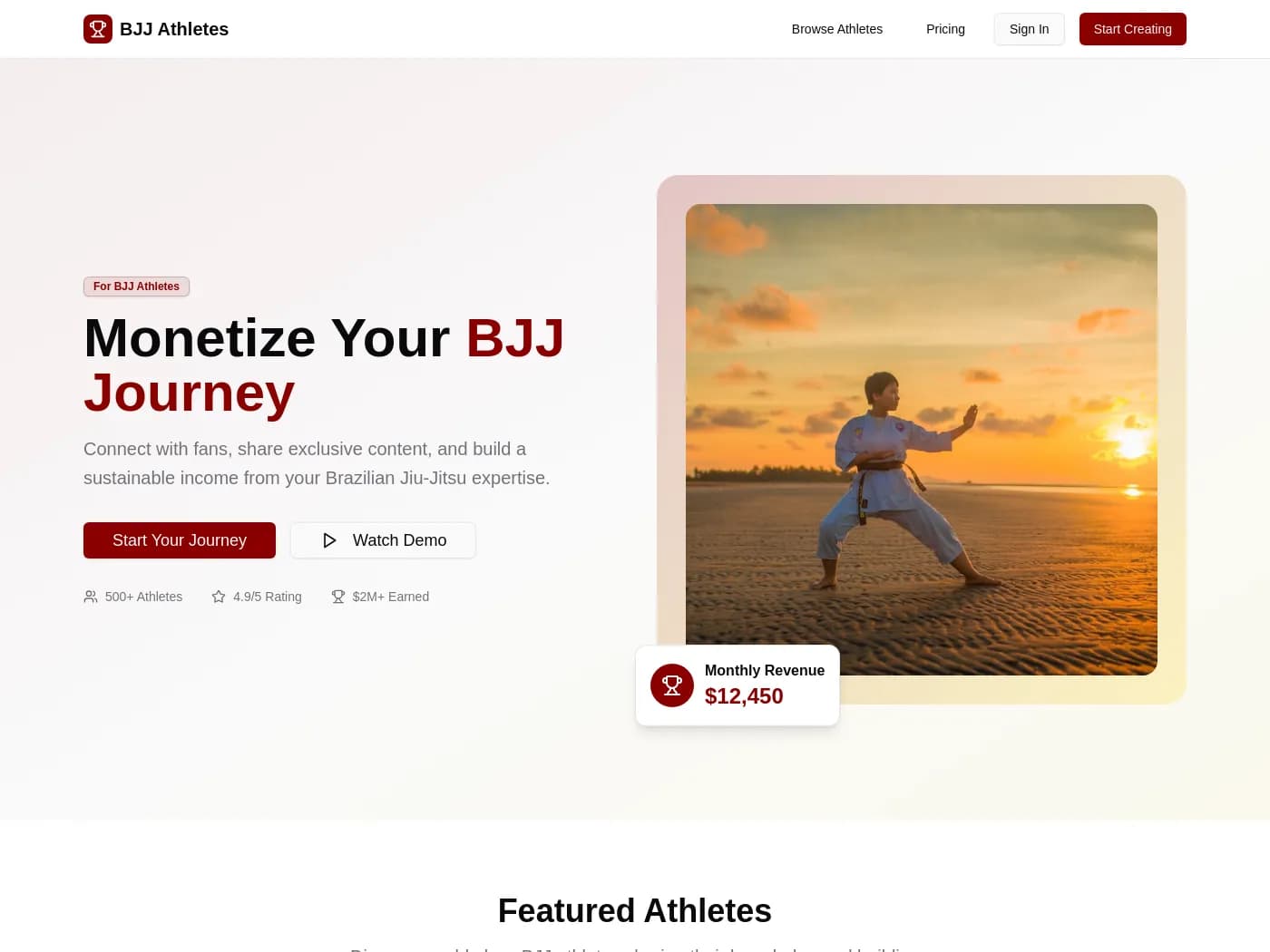 BJJ Athletes Patreon Platform