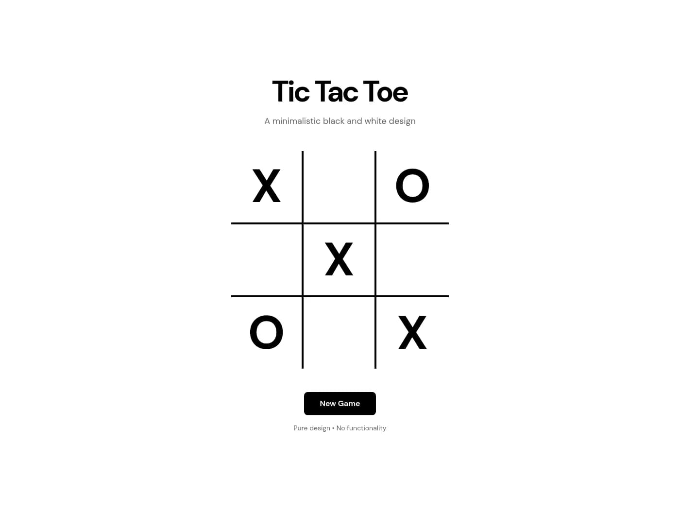 Black and White Tik Tok Toe UI