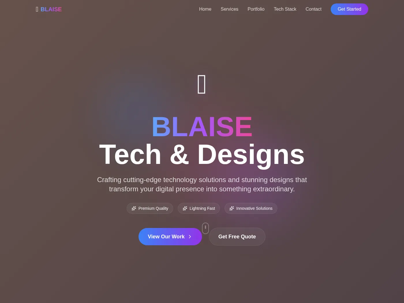 BLAISE Tech & Designs Portfolio Website