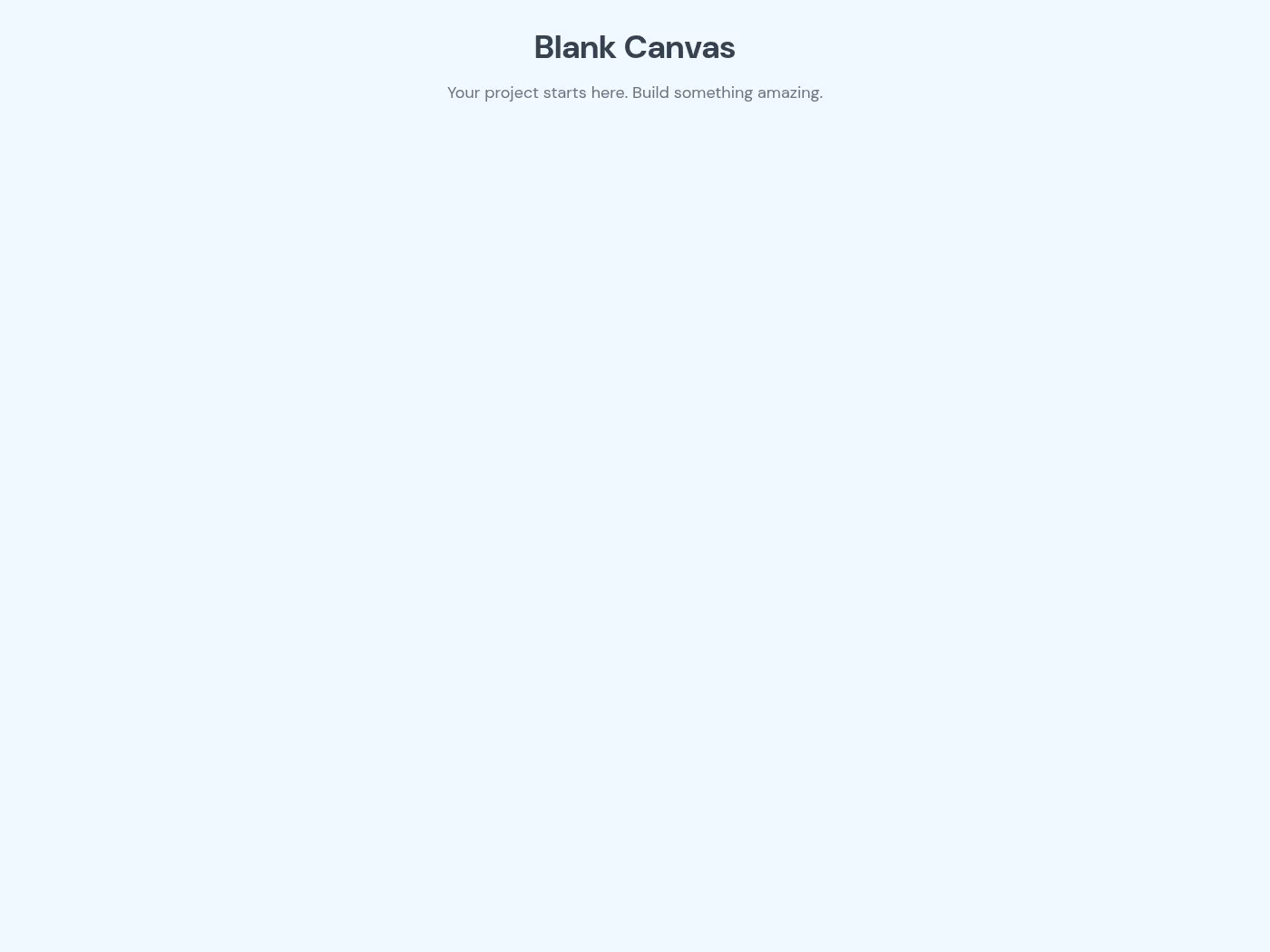 Blank Page Starter Template