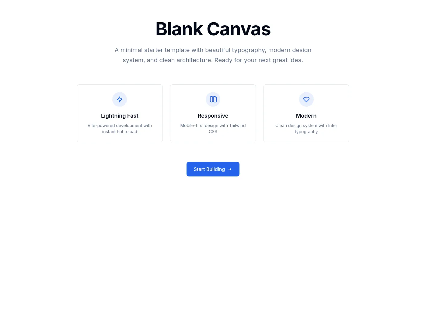 Blank Page Starter Template