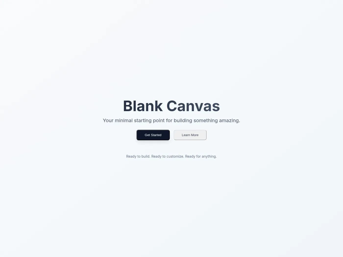 Blank Page Starter Template