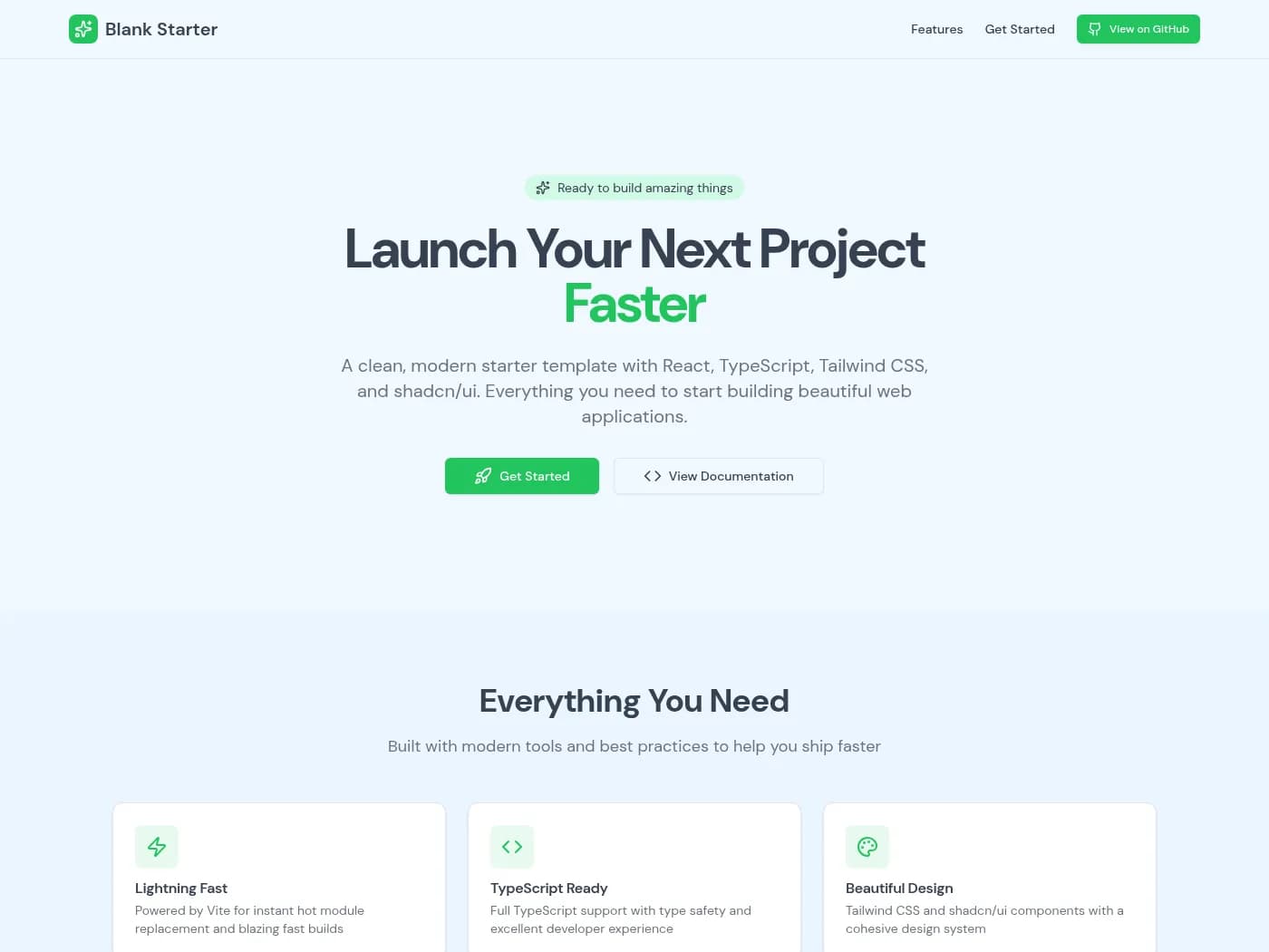 Blank Web App Starter