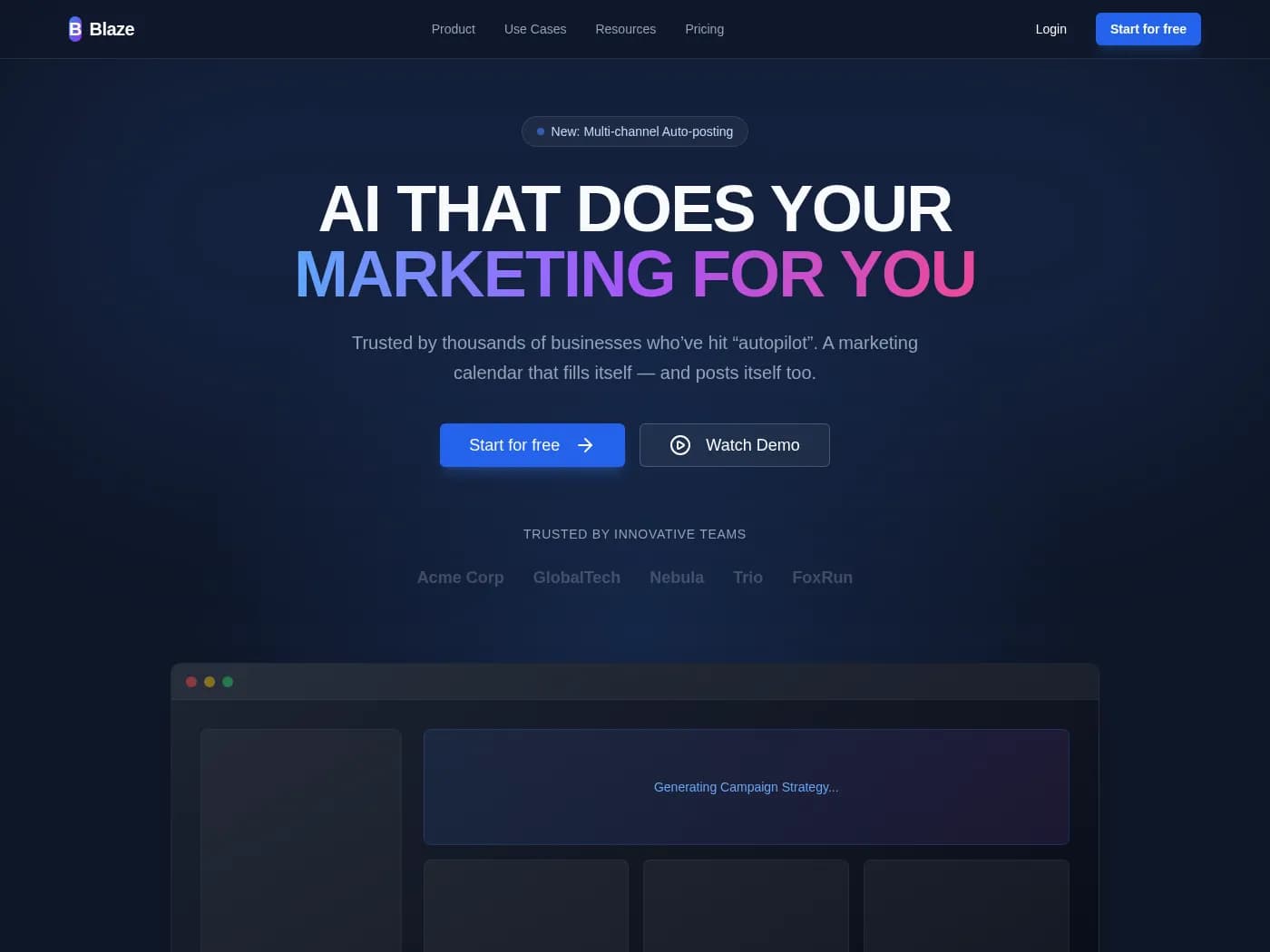 Blaze AI Web Builder Clone