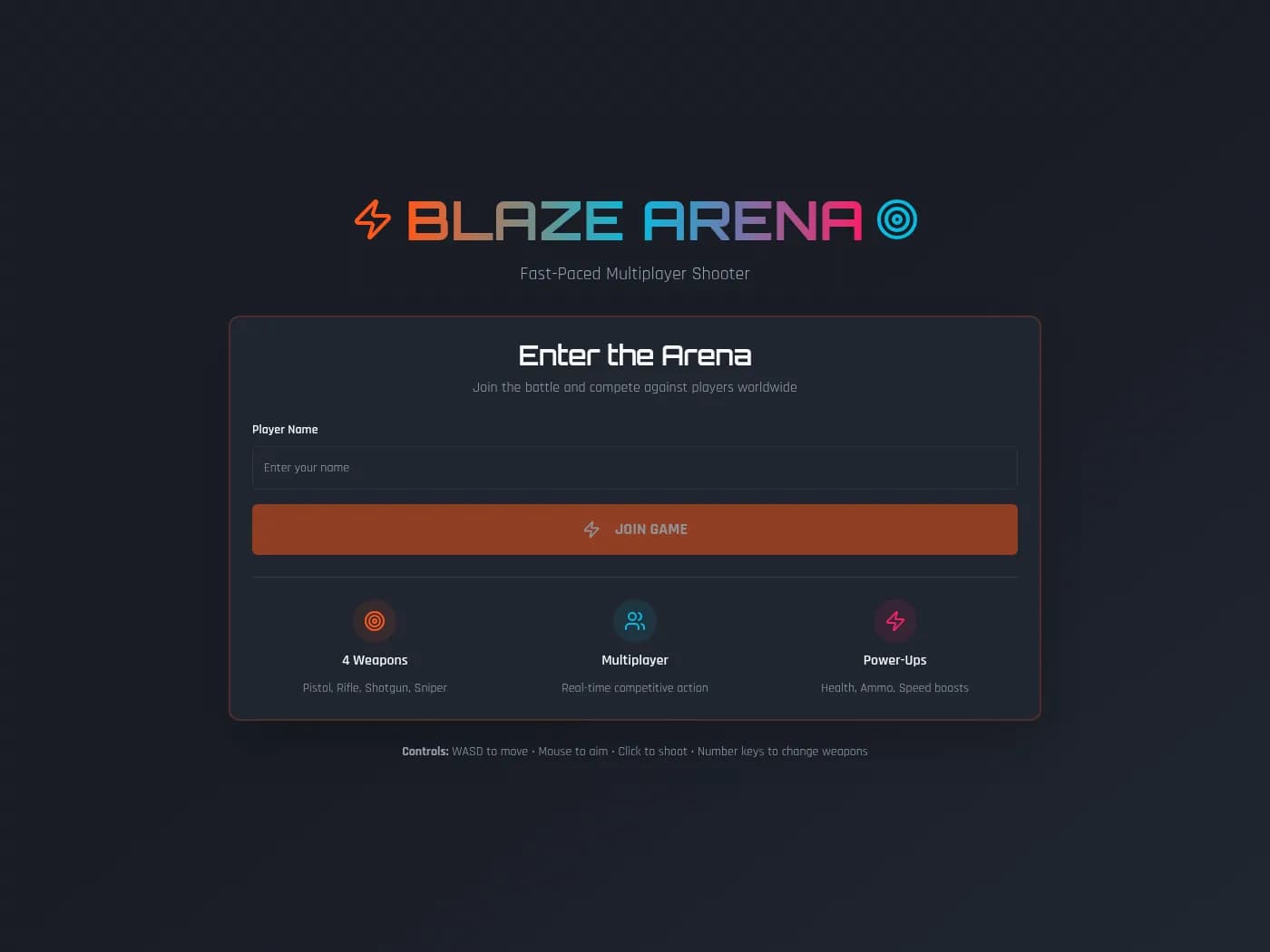 Blaze Arena - Multiplayer Shooter Game