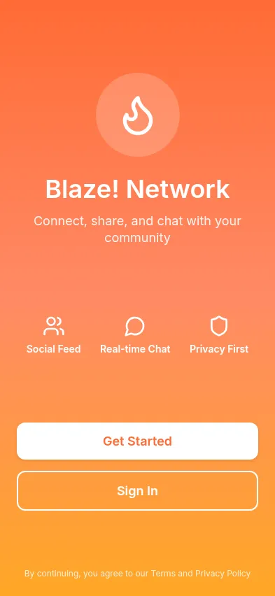 Blaze! Network – Modern Social Network with Real-Time Chat, Privacy, and Admin Tools