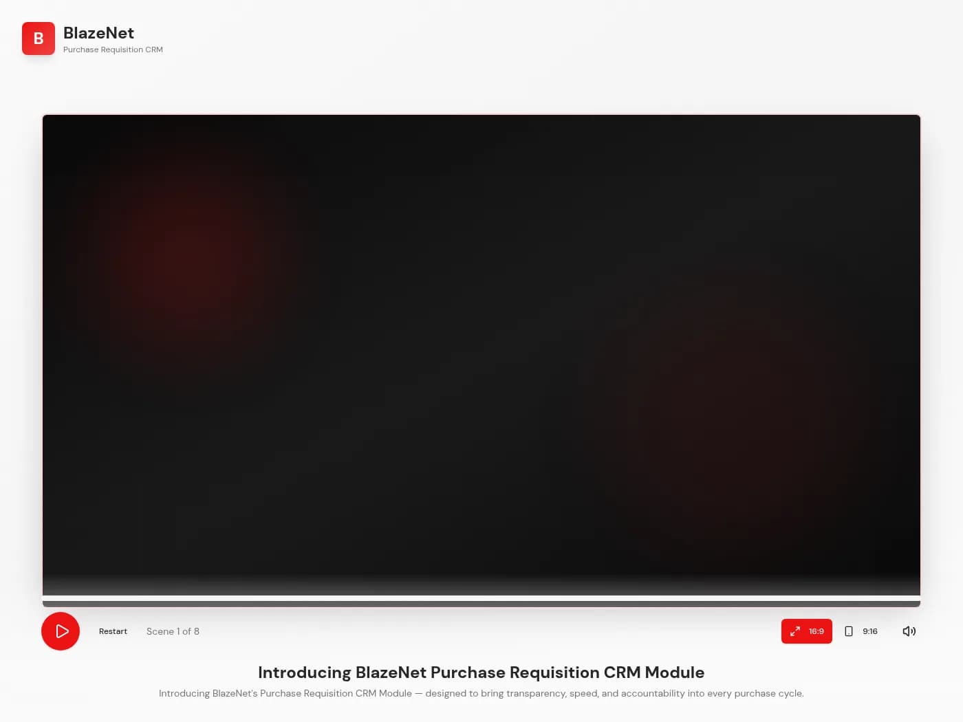 BlazeNet Purchase Requisition CRM Module Explainer Video