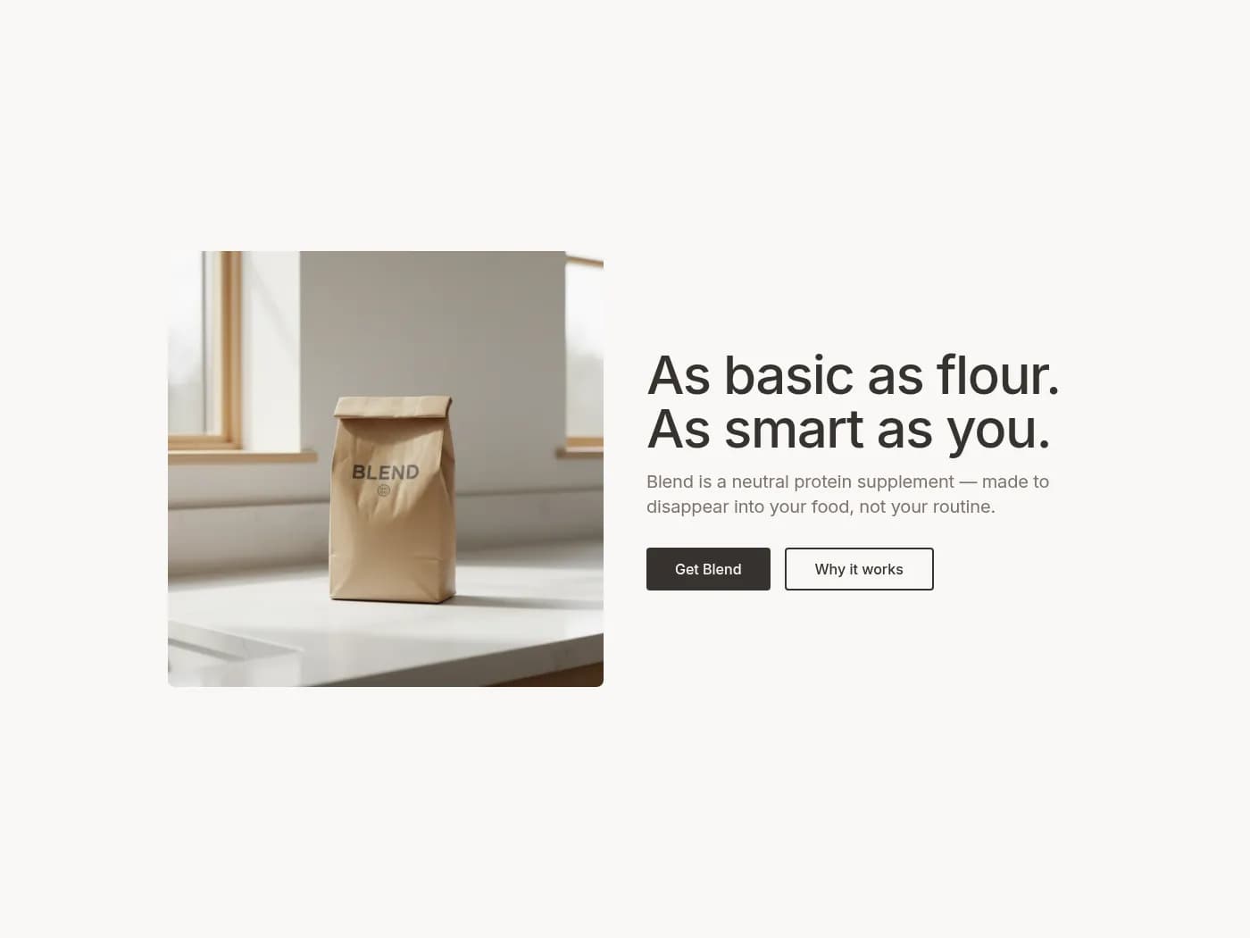 Blend E-commerce MVP: Minimal, Universal Nutrition Supplement Store