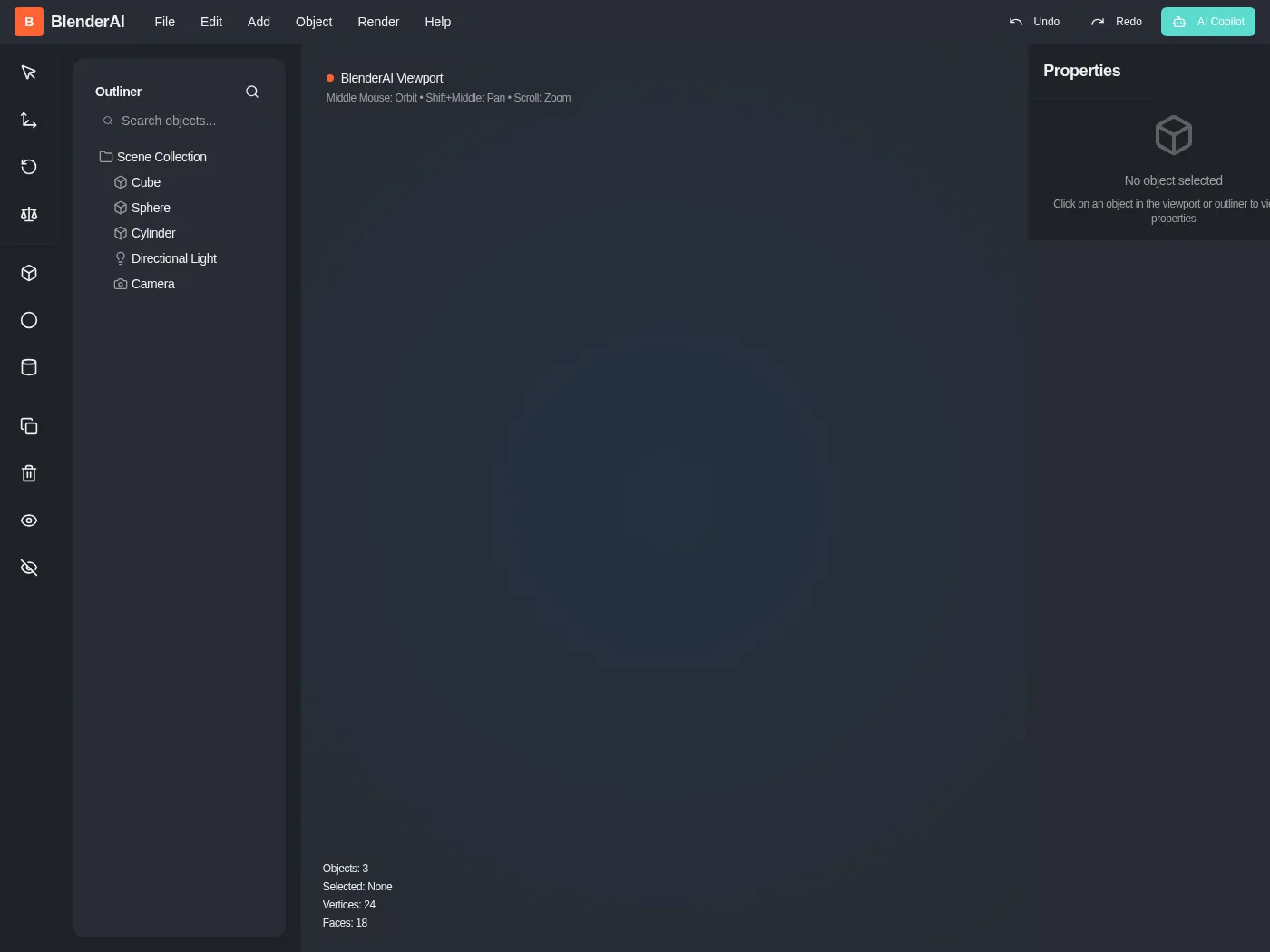 BlenderAI: 3D Modeling Copilot for Game Asset Creators