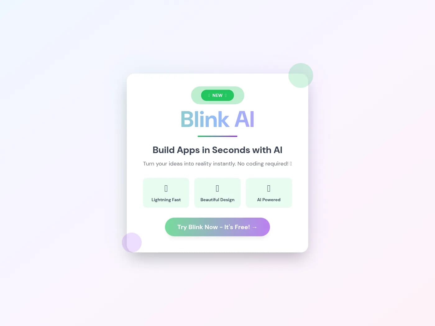 Blink AI Ad Redirect Widget